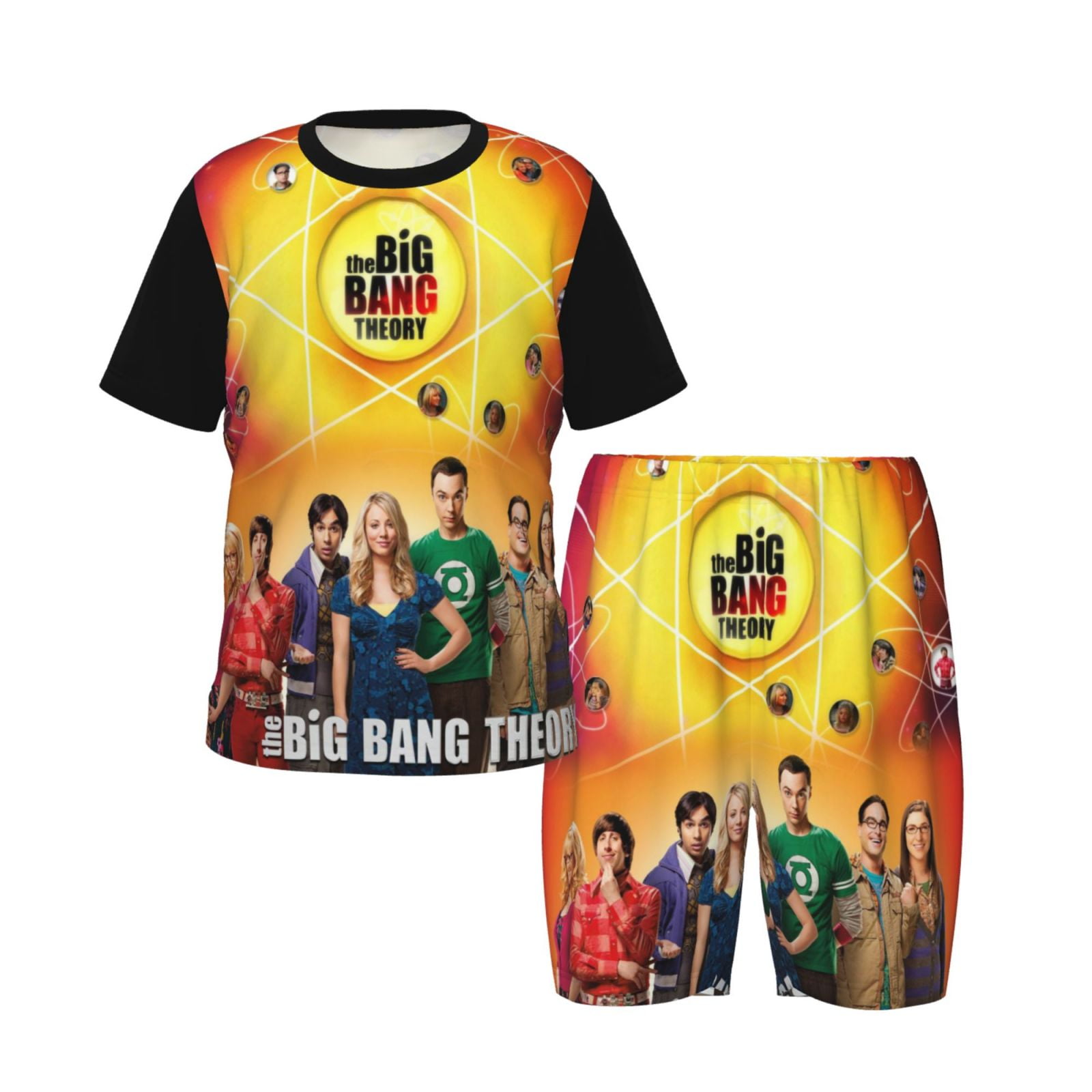 Big Small B-Ang The-0r Pajamas Set Cartoon Shirt With Shorts Set Summer ...