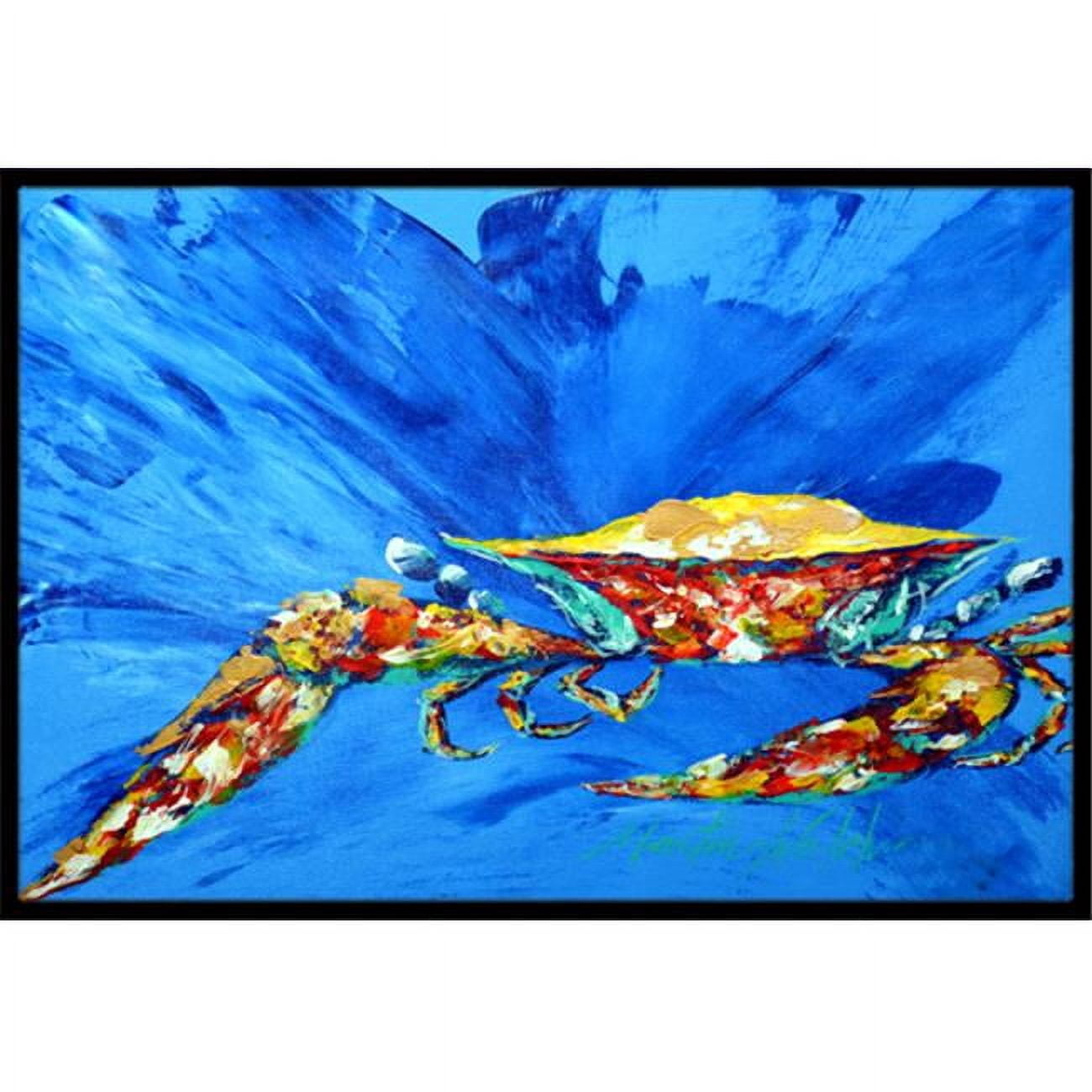 Big Spash Crab in blue Indoor or Outdoor Mat - Walmart.com