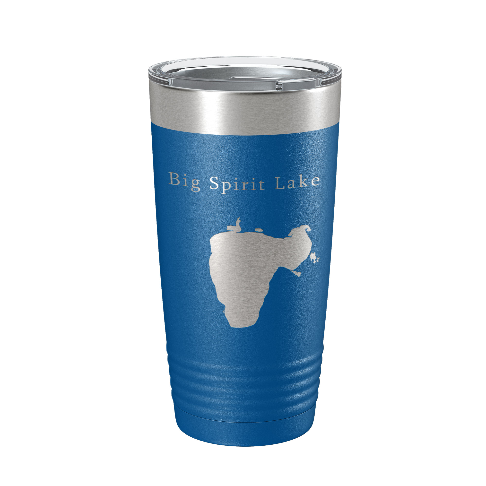 Big Spirit Lake Map Tumbler Travel Mug Insulated Laser Engraved Coffee ...
