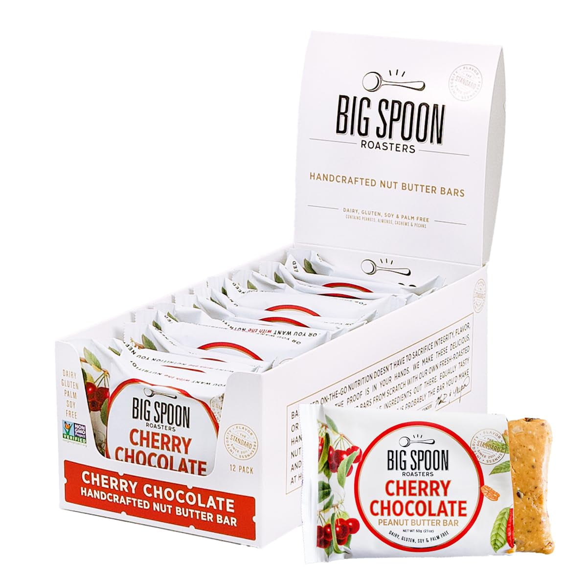 Big Spoon Roasters Nut DHF10 Butter Bars Low Carb, Bars with Non GMO ...