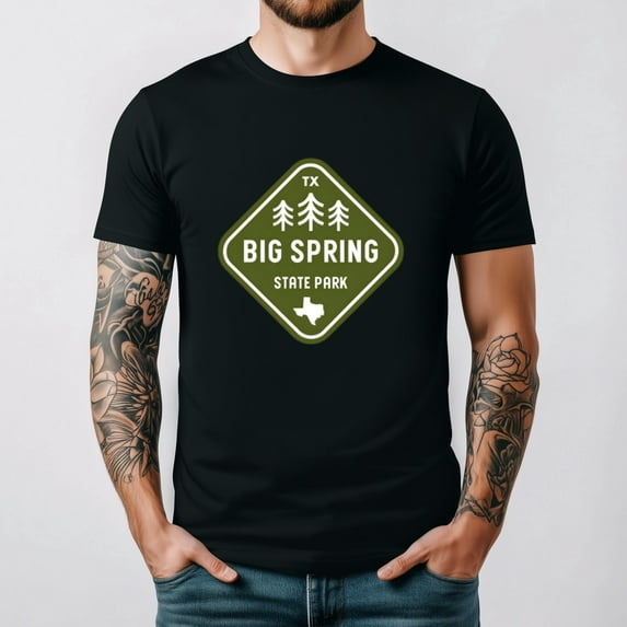 Big Spring Texas Rhombus Scenic Outdoor Wilderness Adventure Unisex T ...