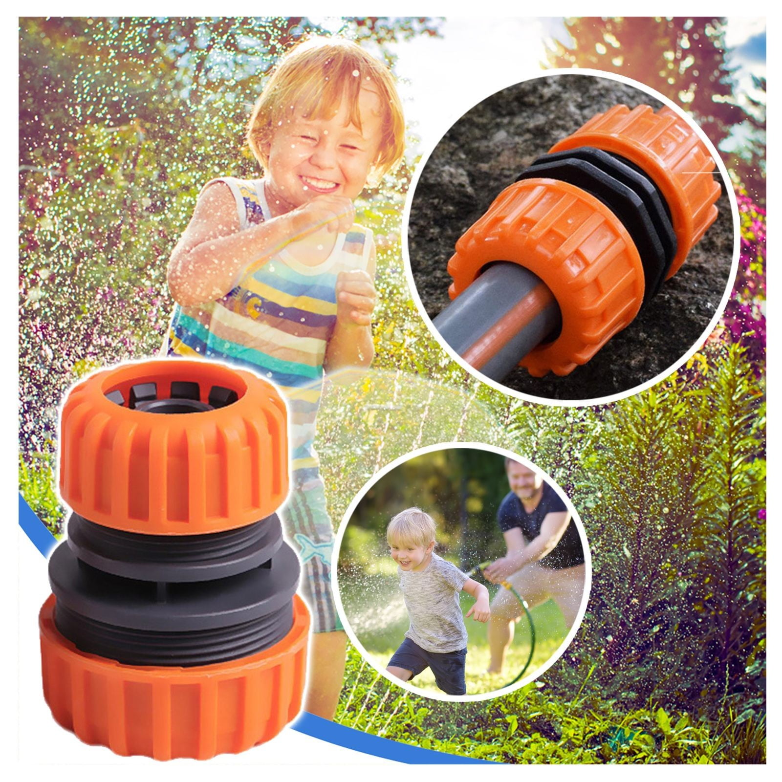 Big Sprinkler for Kids Quick Snap Hose Sprinkler Head Ring Yard Water ...