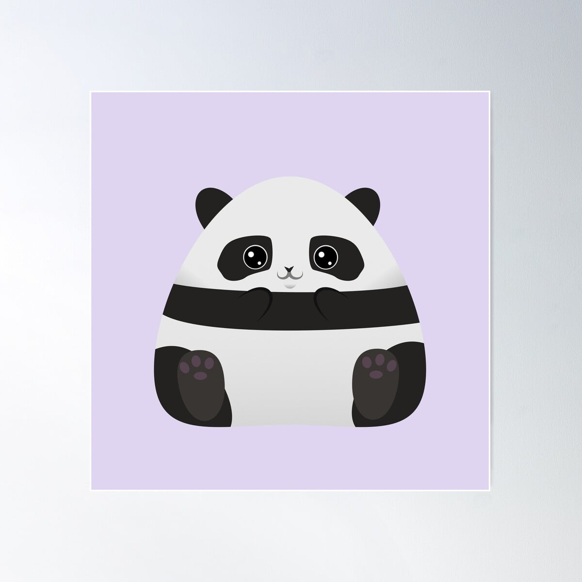 Big Squishy Onigiri Shaped Panda Bear Poster Wall Art, Modern Wall ...