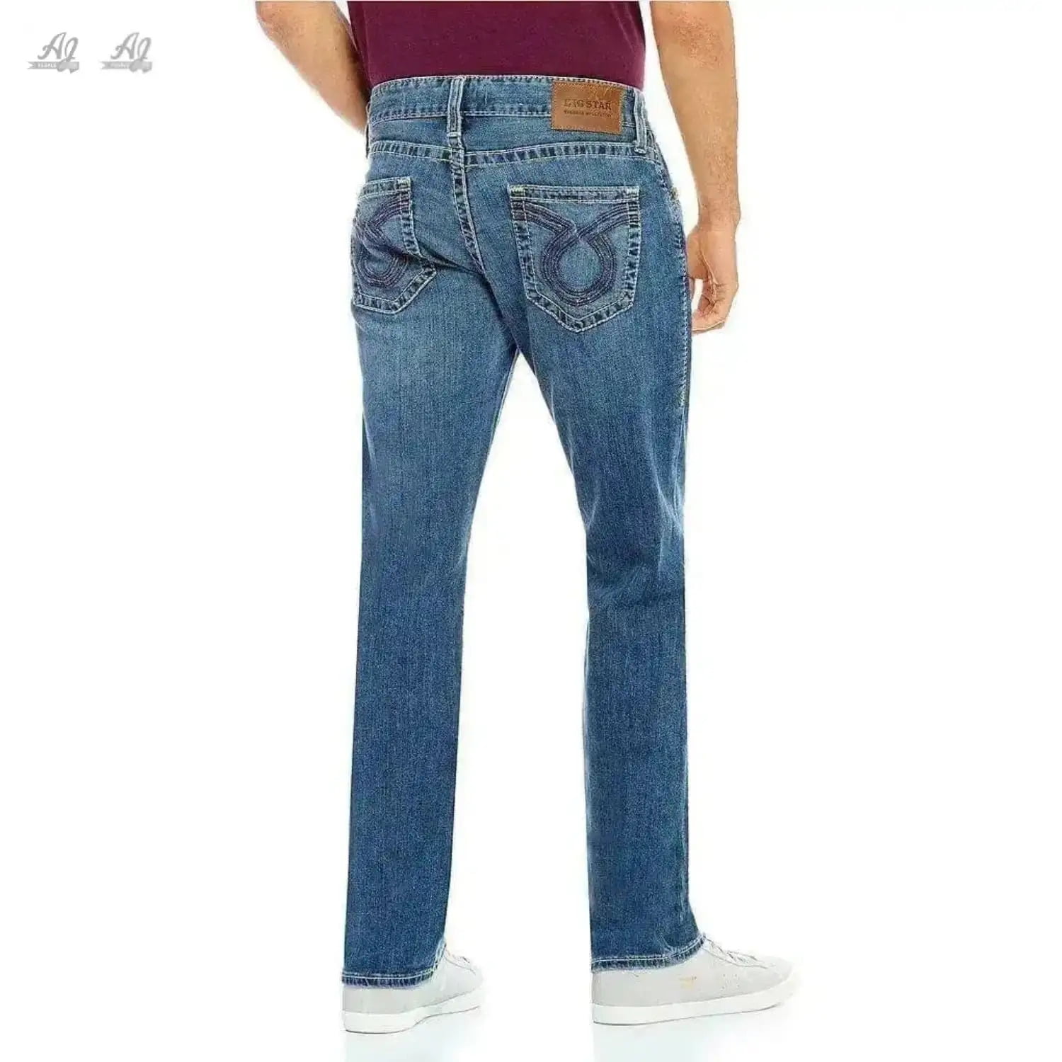 Big Star Vintage Mid Rise Men's Stretchy Jeans Union Straight Leg Omega ...