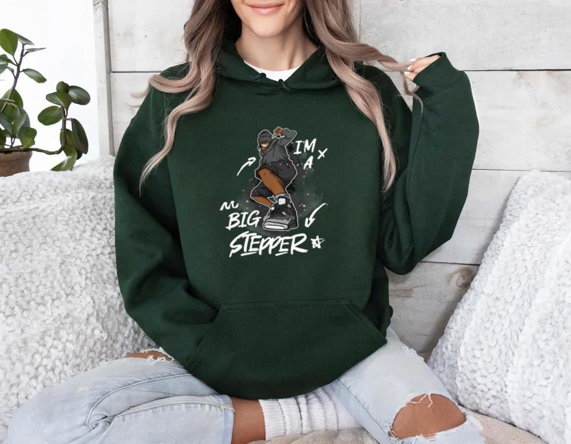 Big Stepper Fear 4s Match Streetwear Inspired Graphic Style Hoodie, for ...