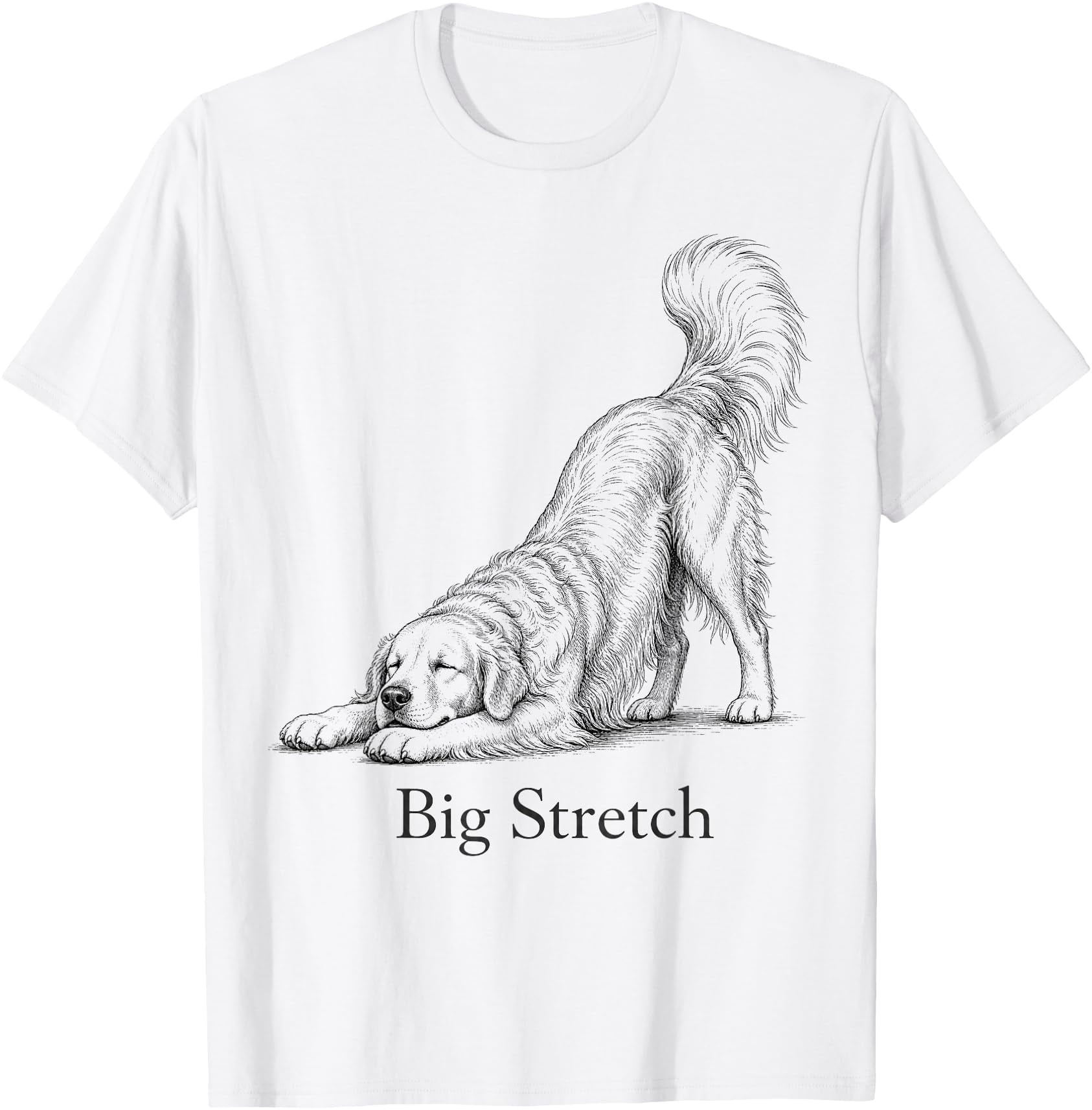 Big Stretch Golden Retriever T-shirt Funny Dog Lover Meme Outfit Unisex ...