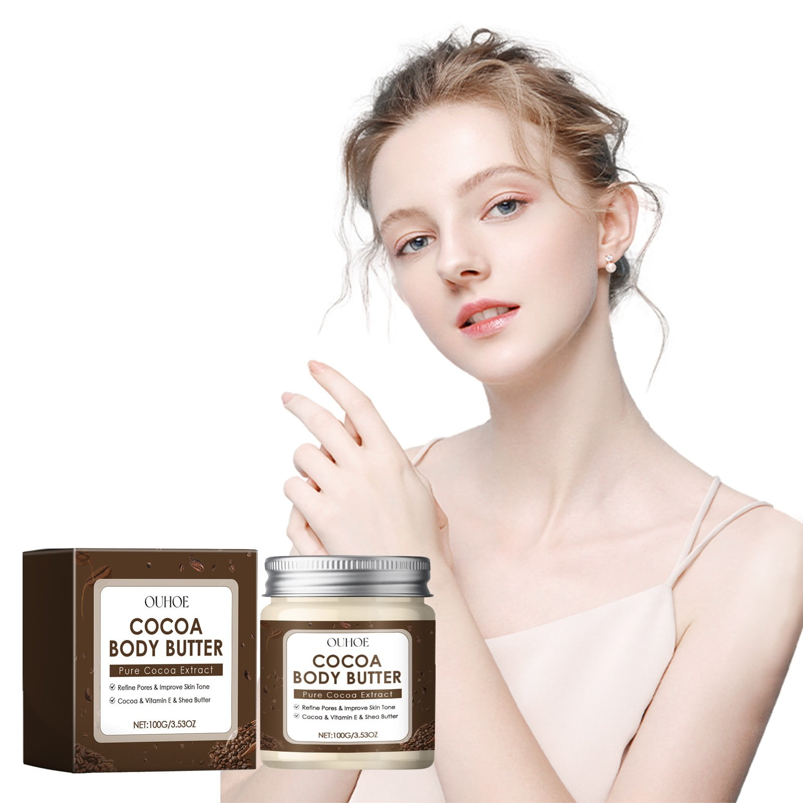 Big Summer, Cocoa Powder Body Moisturizing Cream, Fragrant Repairing ...