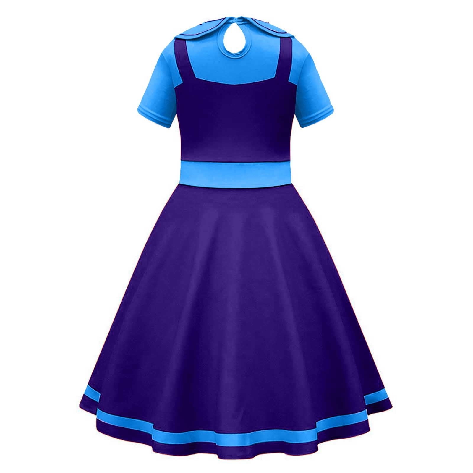 Big Summer Dresses For Girls Pattern Printed Short Sleeved Round Neck ...