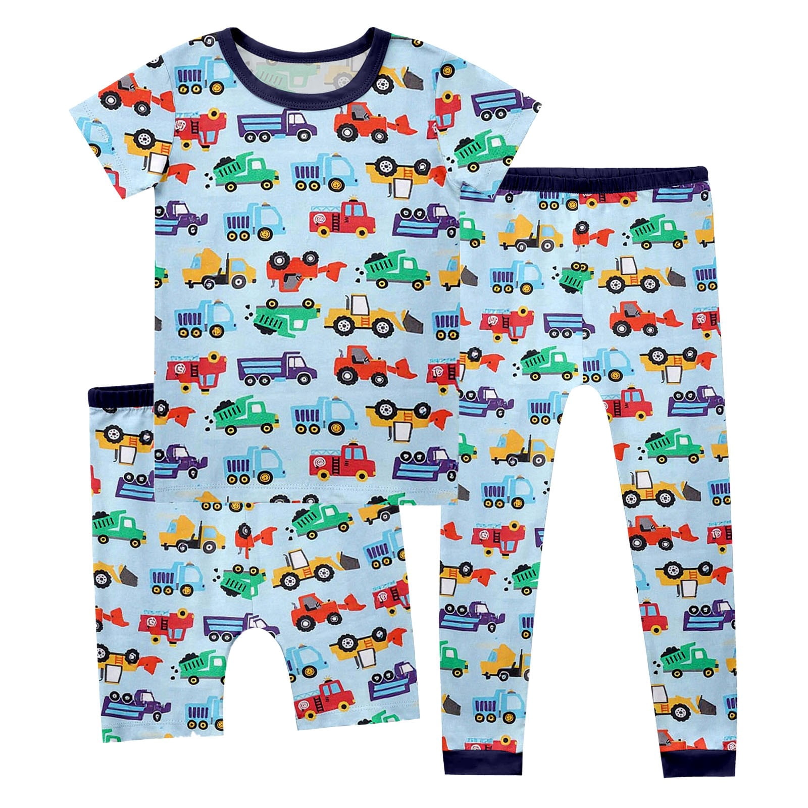 Big Summer Outfits For Boys Kids Three Piece Cartoon Sleepwear With Fit ...