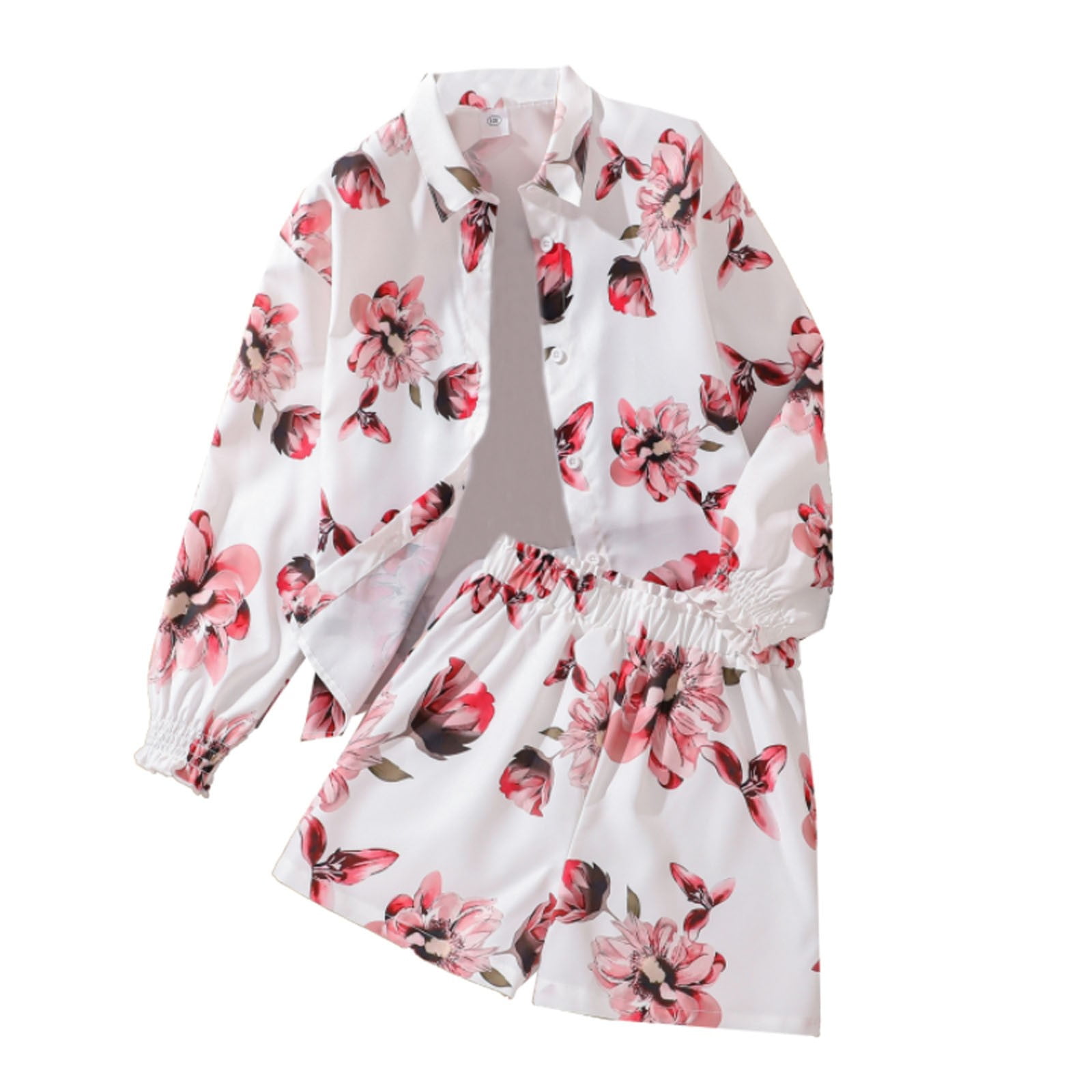 Big Summer Outfits For Girls Kids Floral Print Sun Protction Long ...