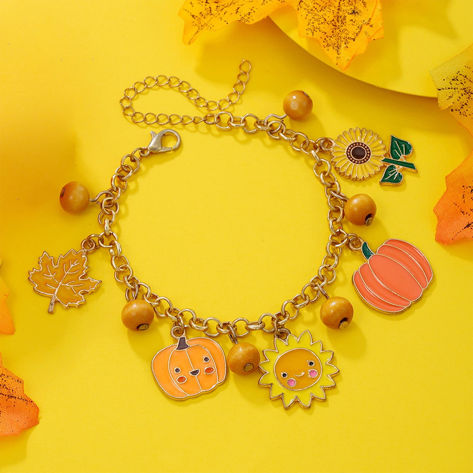 Big Summer Saving! PEONAVET Thanksgiving Alloy Bracelet Maple Leaf ...