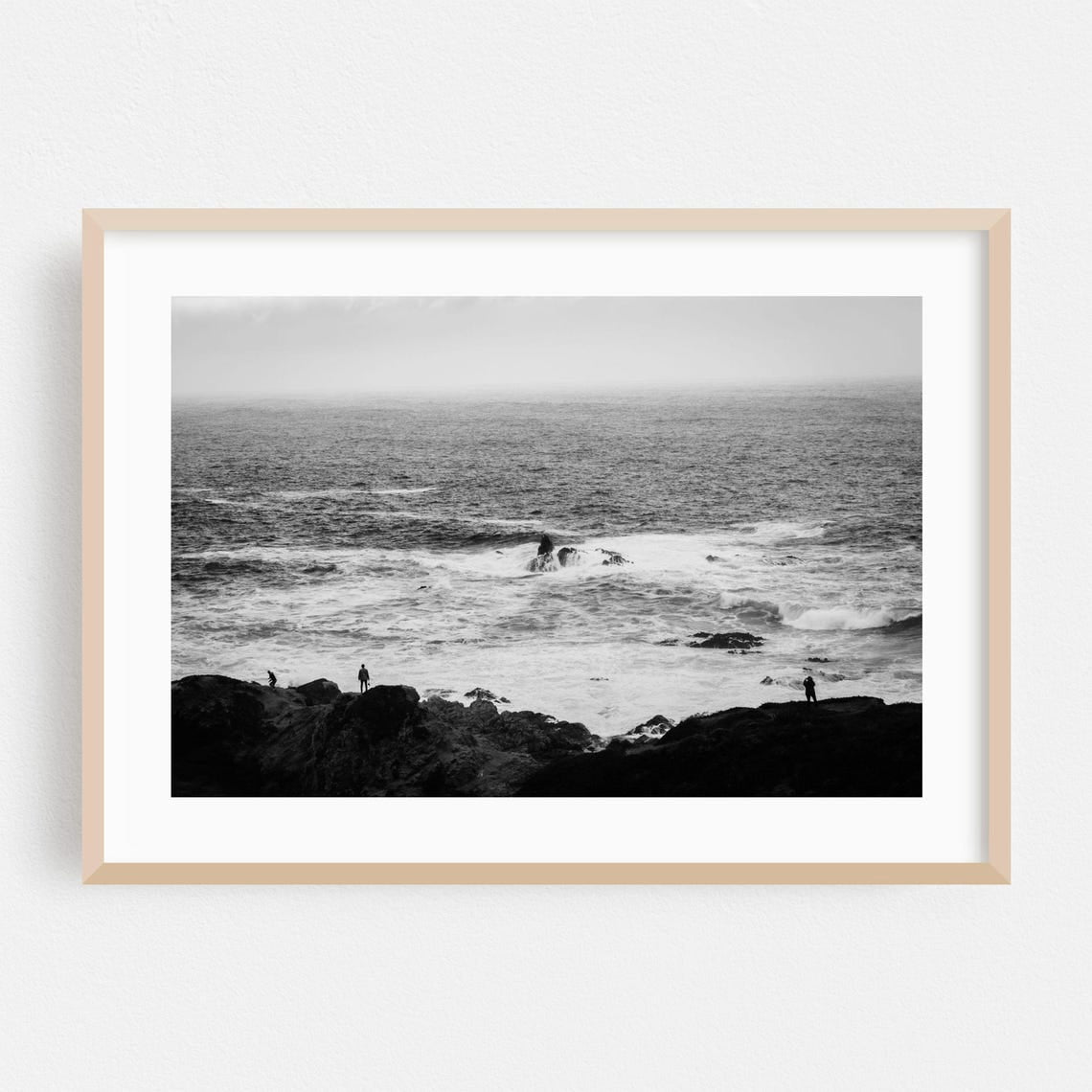 Big Sur California Black And White Ocean Coast Waves Fine Landscape ...