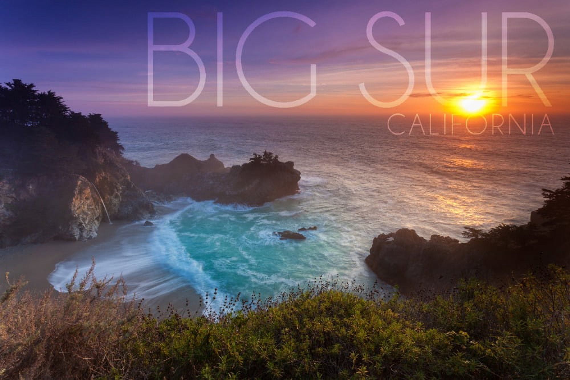 Big Sur, California, McWay Cove (16x24 Giclee Gallery Art Print, Vivid ...