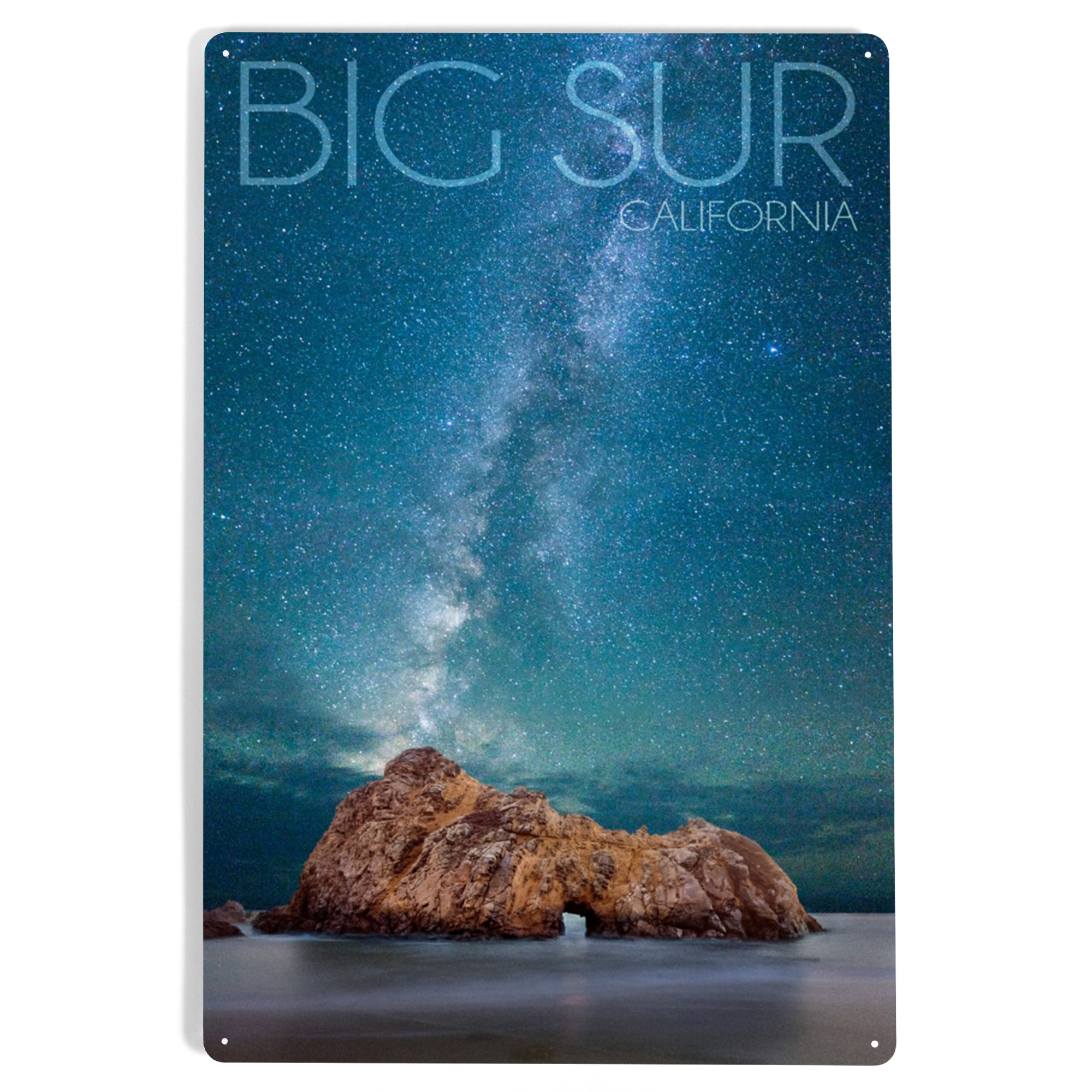 Big Sur, California, Pfieffer Beach Rock Formation and Milky Way (12x18 ...