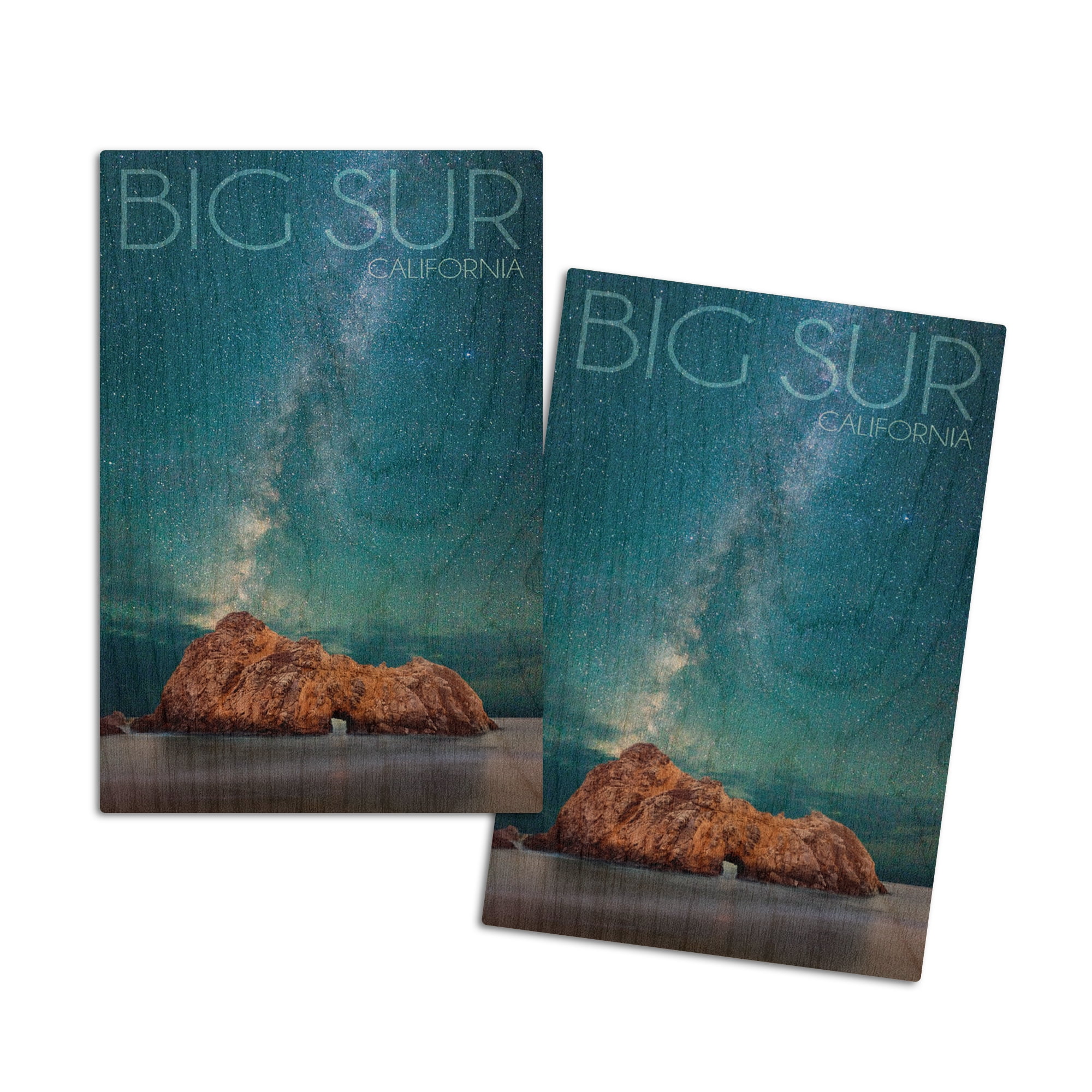 Big Sur, California, Pfieffer Beach Rock Formation and Milky Way (4x6 ...