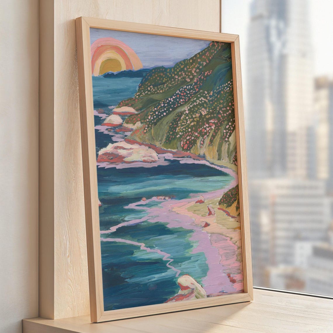 Big Sur California Print, Colorful Travel Poster, San Francisco Beach ...