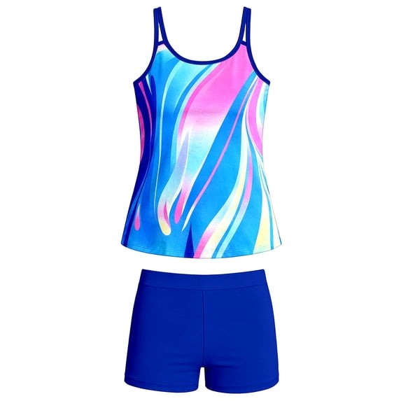 Big Swimsuit For Girls Flowy Tank Tops With Shorts Two Piece Bathing ...