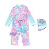 Big Swimsuit For Girls For Kids Sparkly Scale Design Bathing With Tutu ...
