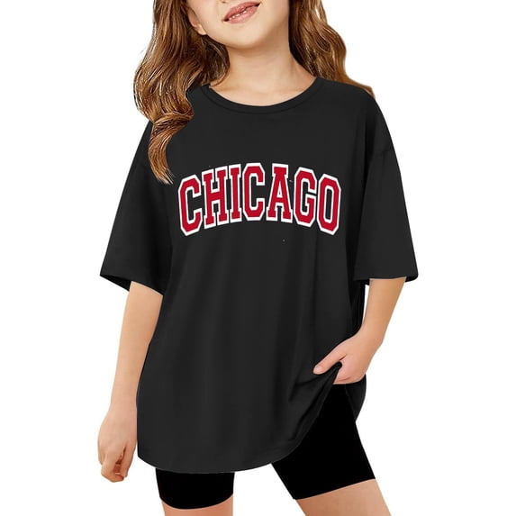 Big T Shirts For Girls Children Kids Letter Printed Short Sleeve Kids ...