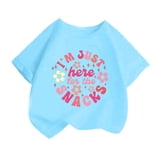 Big T-Shirts For Girls Kid Cute Fashion Printed Round Neck Short Sleeve ...