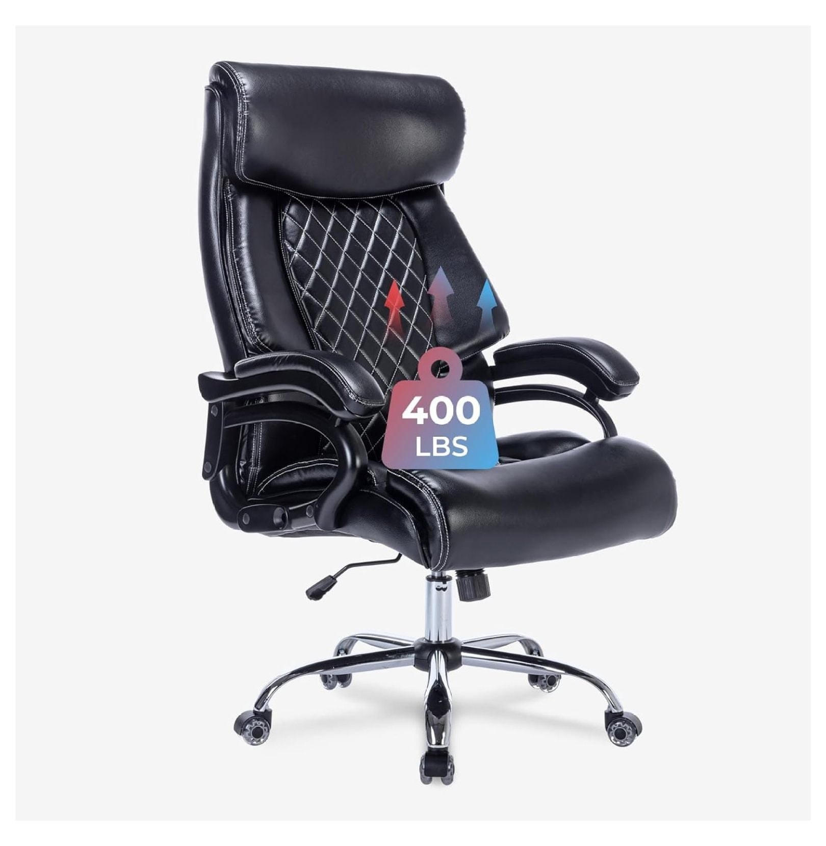 Big and Tall 400lbs Home Office Chair, High Back Ergonomic Executive ...