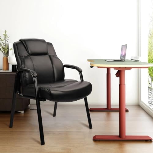 Big Tall 500 LBS Wide Guest Chair Heavy Duty, Leather Side Reception ...
