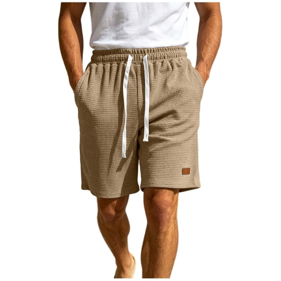 Big & Tall 7" Mens Shorts Elastic Waist with Pockets Summer Casual ...