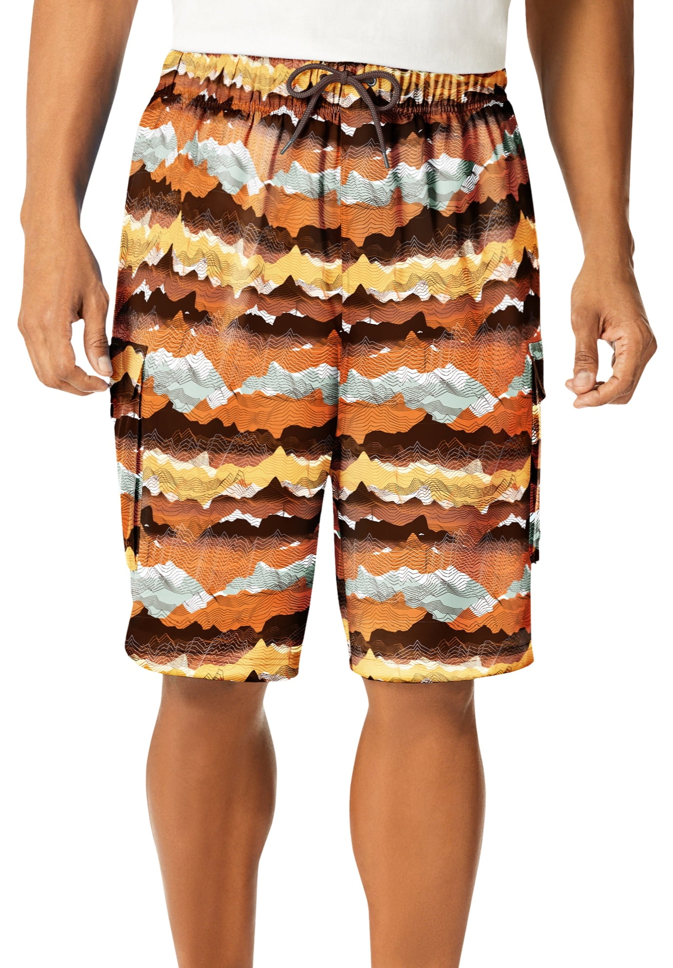 KingSize Men's Big & Tall 8" Flex Cargo Swim Trunks - Walmart.com