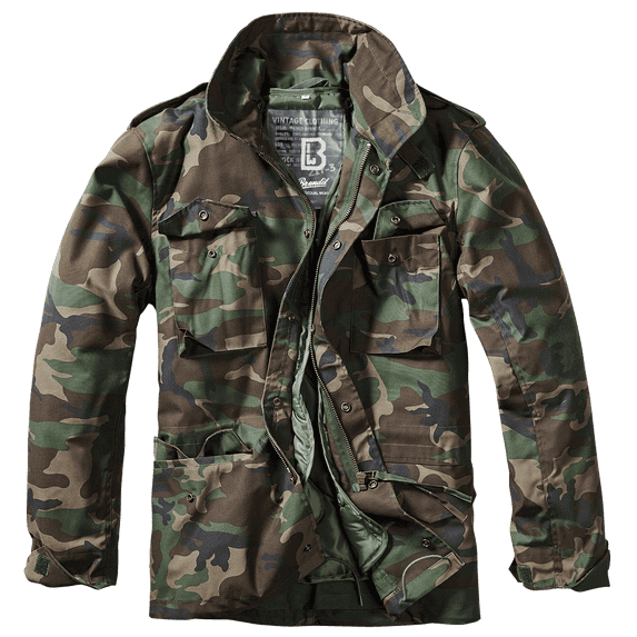Big & Tall Brandit M65 Classic Field Jacket in Woodland Camo - Outdoors ...