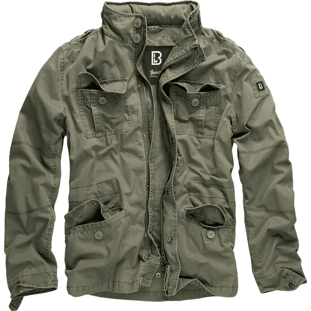 Big & Tall Brandit Military Style Field Jacket (Olive / Army Green ...