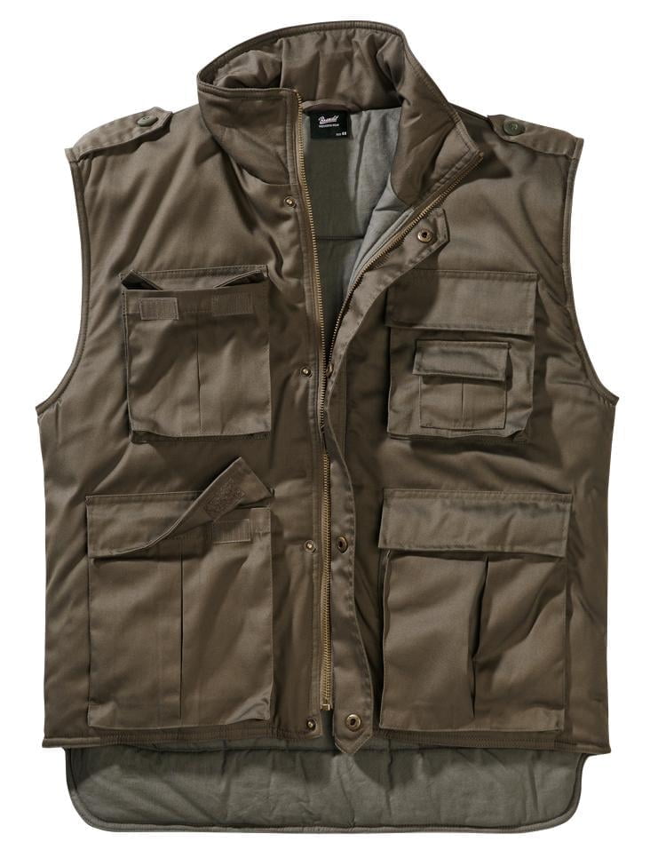 Big & Tall Brandit Ranger Utility Vest (Olive/Army Green 5XL) Classic ...