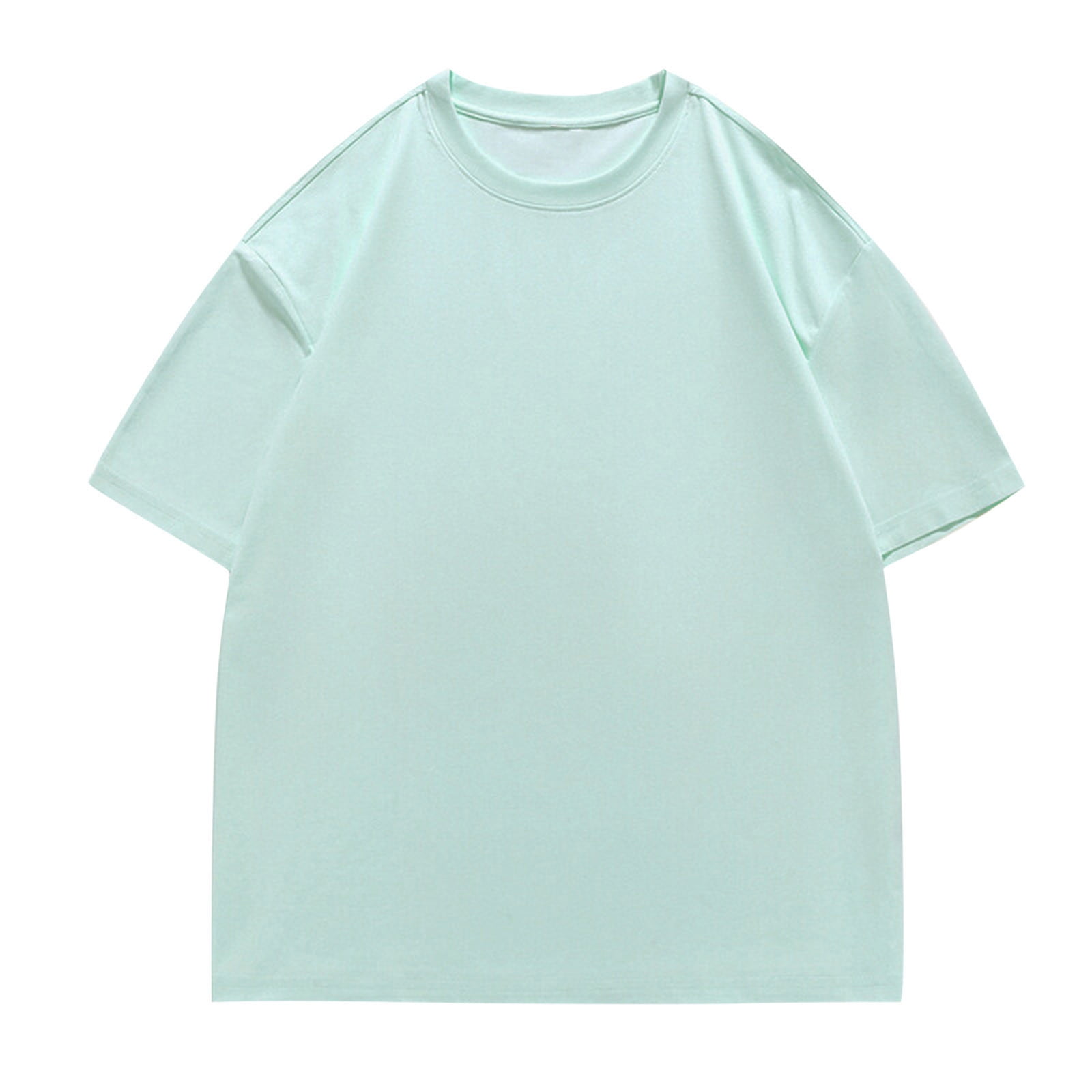 Big And Tall Cotton Short Sleeve Athletic Solid Crewneck T Shirts For ...