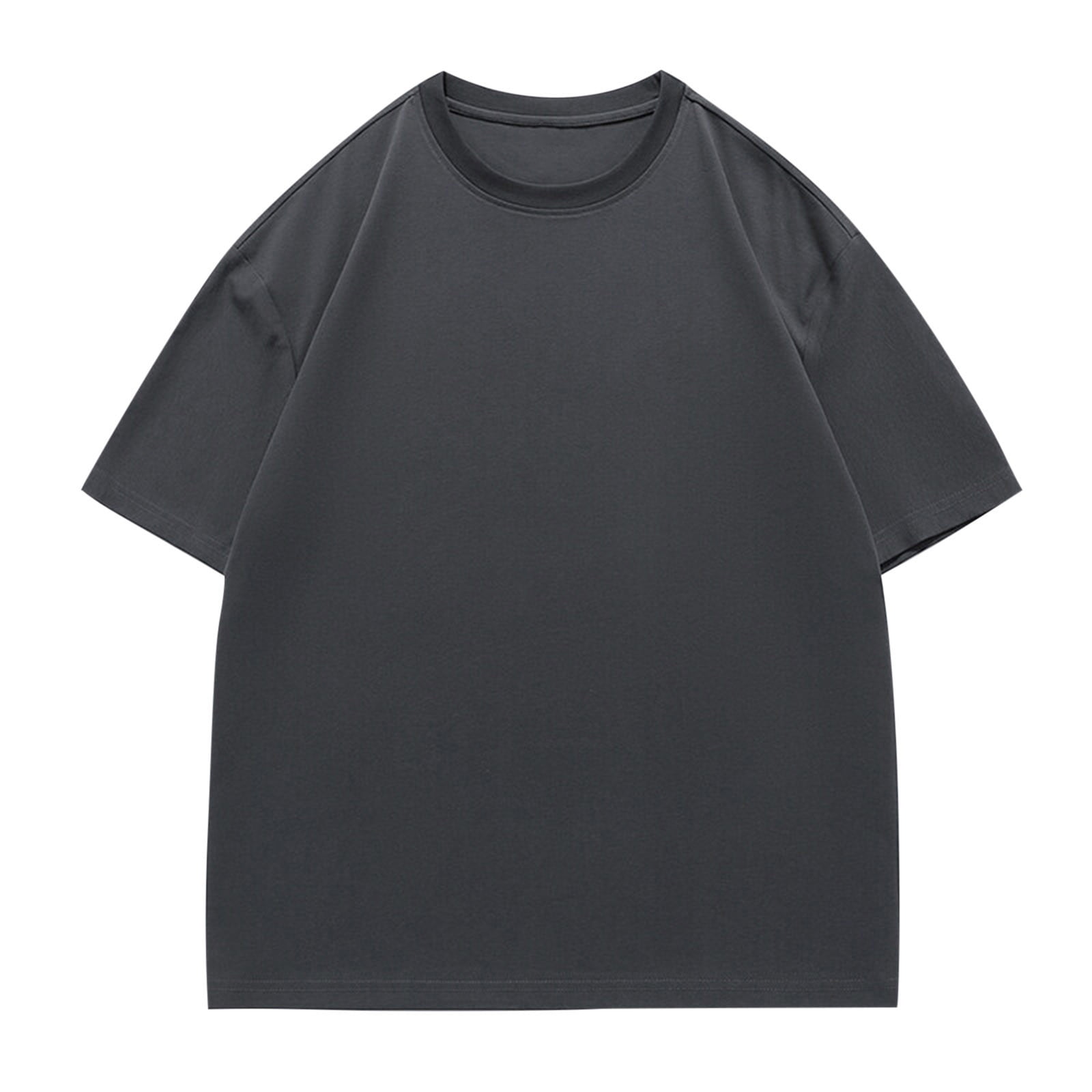 Big And Tall Cotton Short Sleeve Athletic Solid Crewneck T Shirts For ...