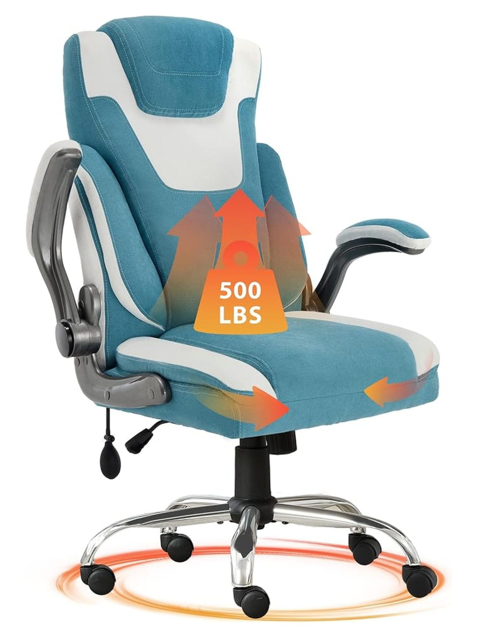 Big and Tall Executive Office Chair, Heavy Duty Desk Chair Wide Seat ...