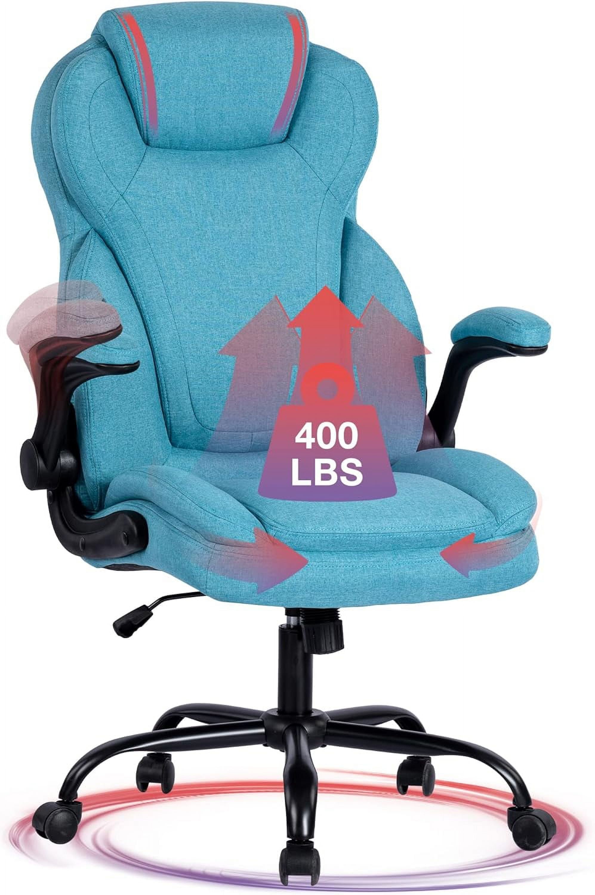 Big and Tall Fabric Office Chair 400lbs-Heavy Duty Executive Desk Chair ...