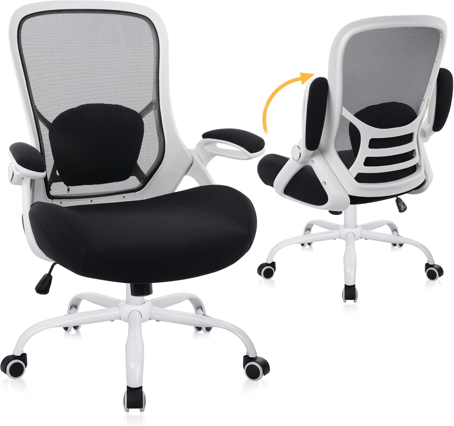 Big and Tall Heavy Duty Office Chair Thickened Seat Ergonomic Desk ...