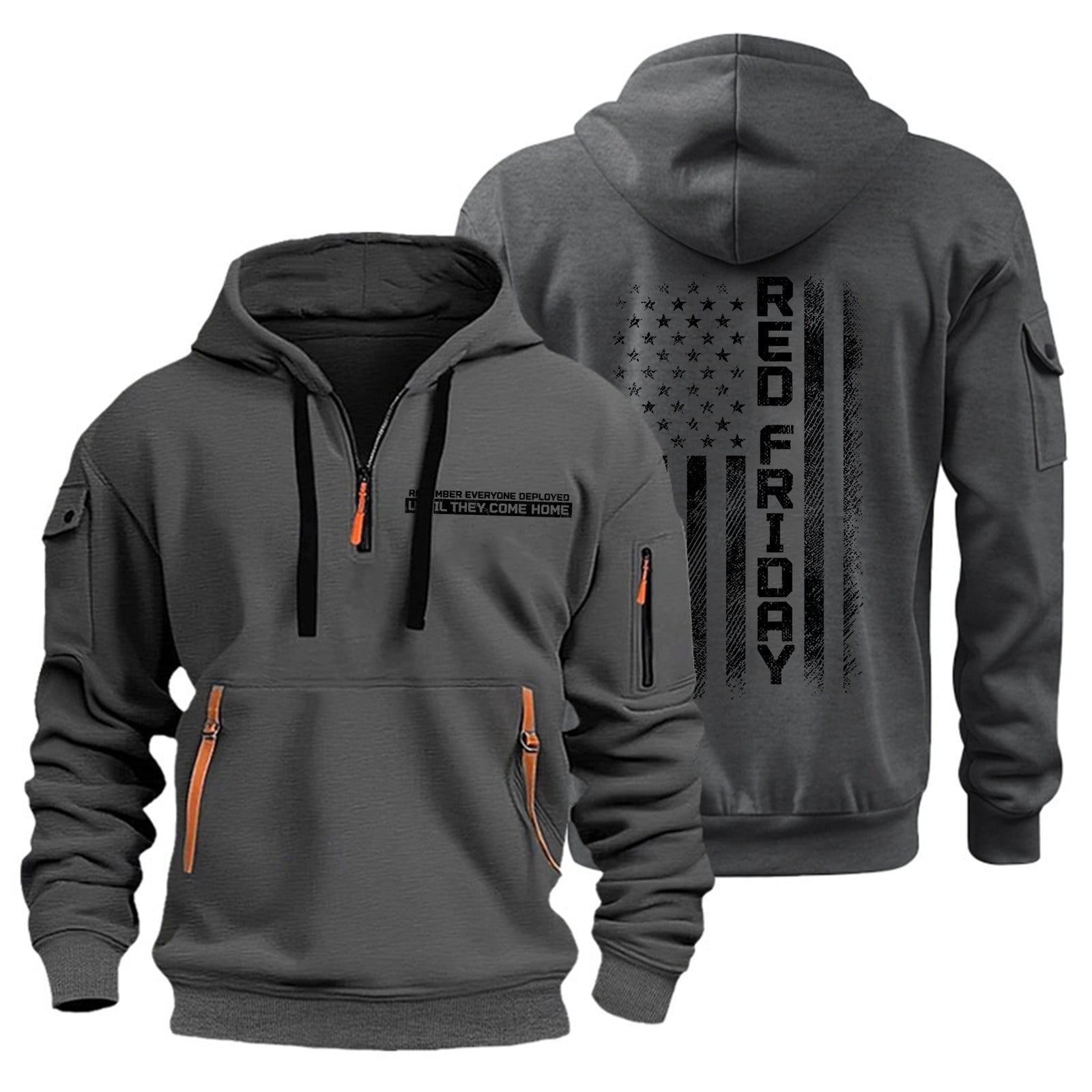Big and Tall Hoodies for Men - American Flag Sweatshirt Men Graphic ...