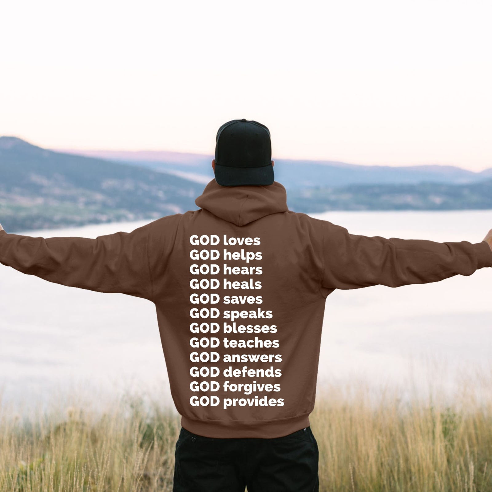 Big And Tall Hoodies For Men Letter Print Solid Casual Loose Fit Hooded ...