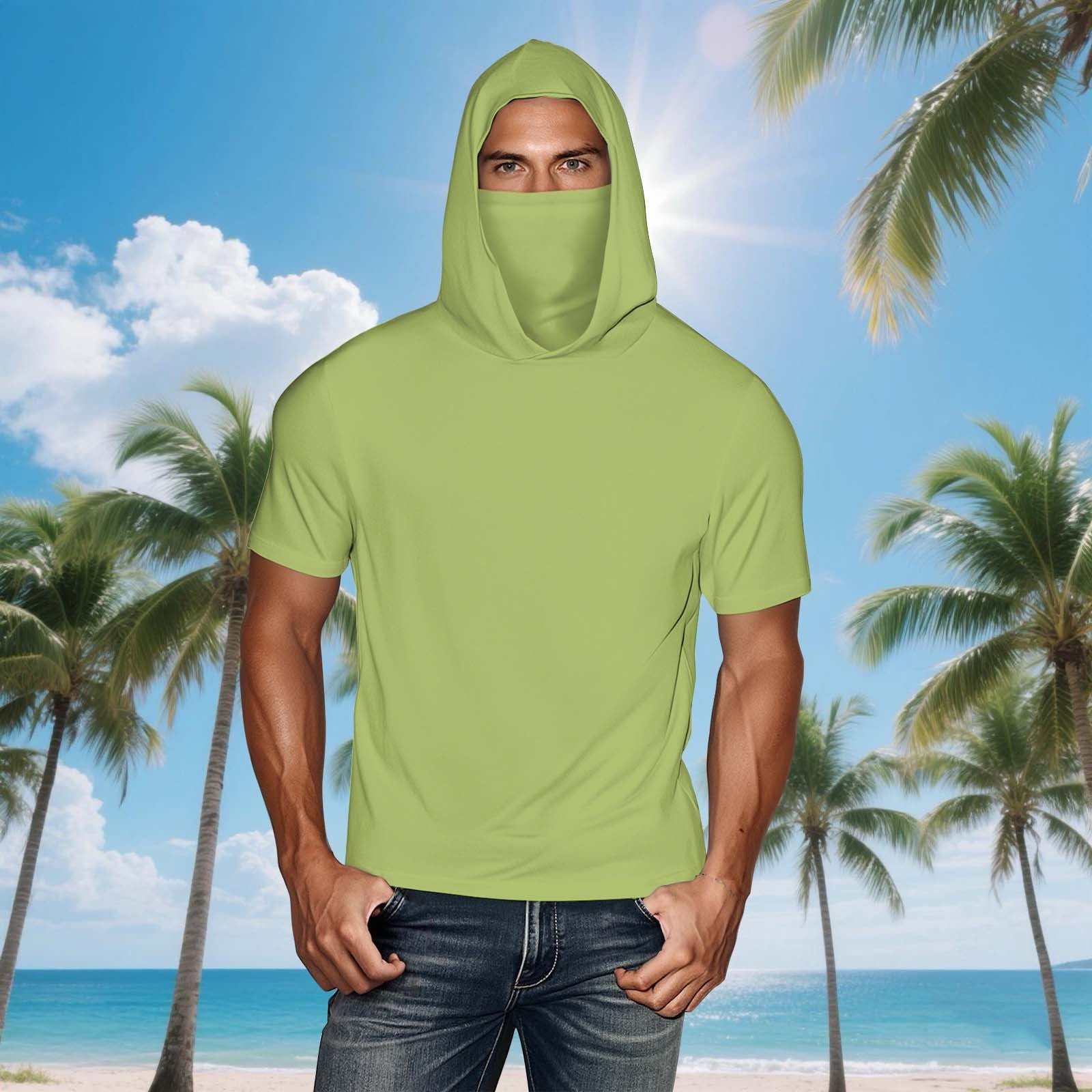 Big & Tall Hoodies for Men Women with Mask Plus Size S-5X Short Sleeve ...