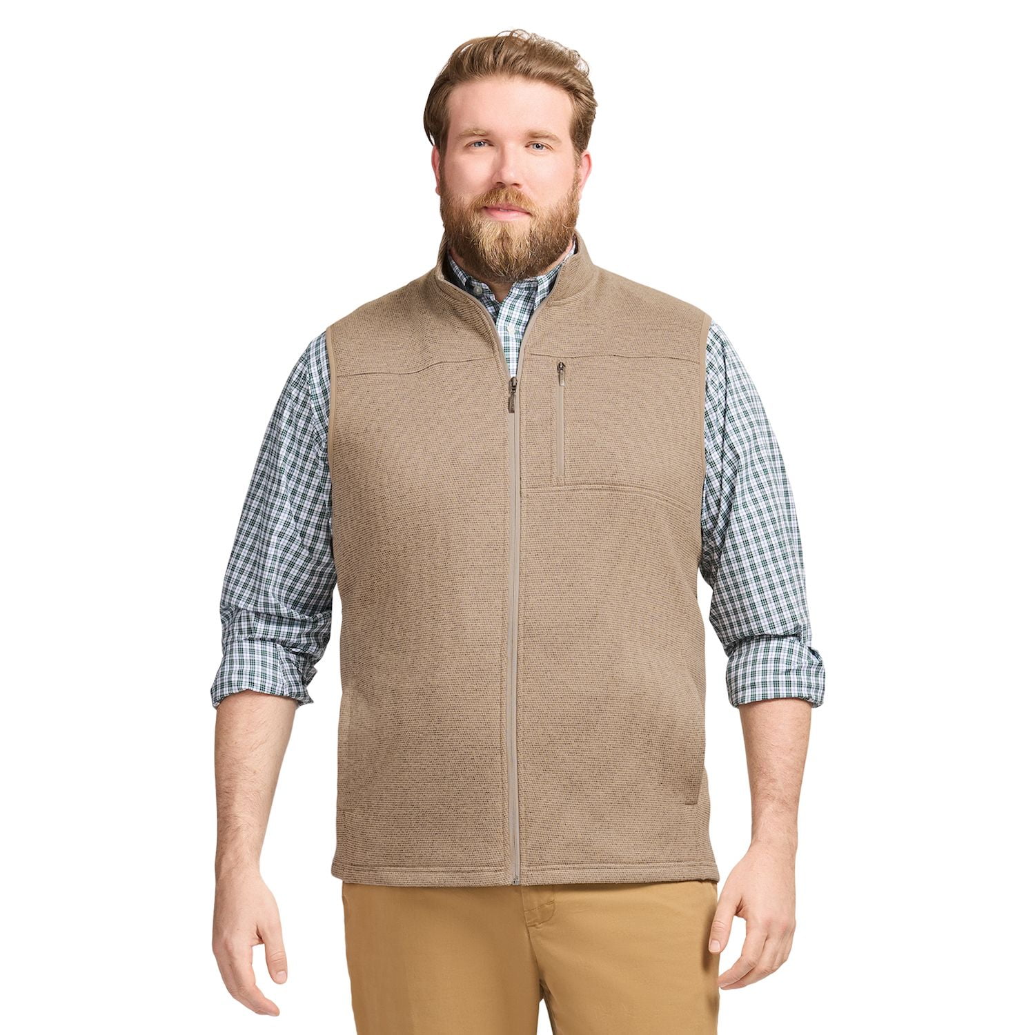 Big & Tall IZOD Sweater Fleece Vest Color: Crockery Size: XXL TALL ...