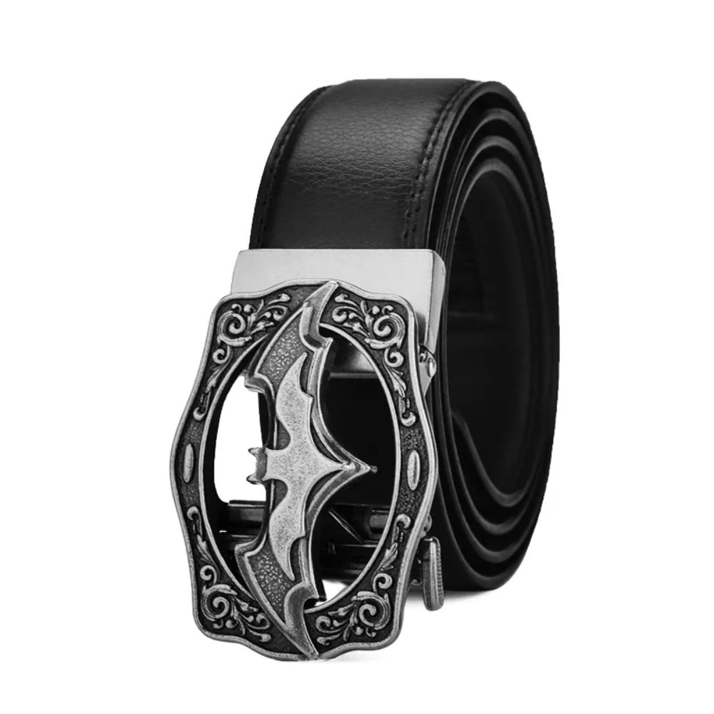 Big & Tall Men Bat Pattern Automatic Ratchet Belt, 1.38 Inch Wide ...
