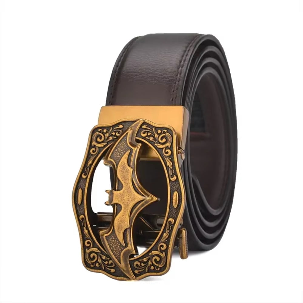 Big & Tall Men Bat Pattern Automatic Ratchet Belt, 1.38 Inch Wide ...