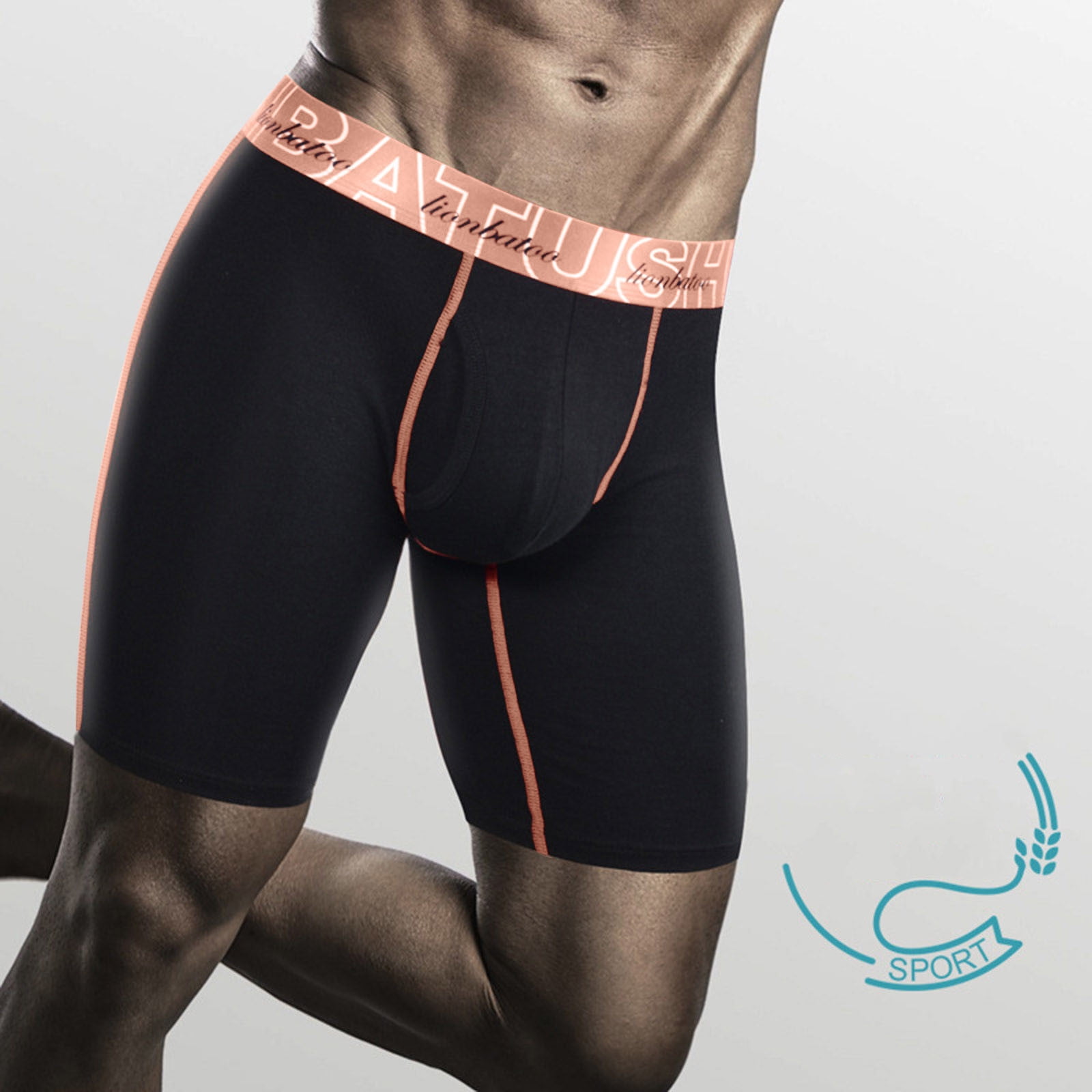 Big & Tall Men's Long Cotton Boxer Briefs - 4XL Gold, Athletic ...