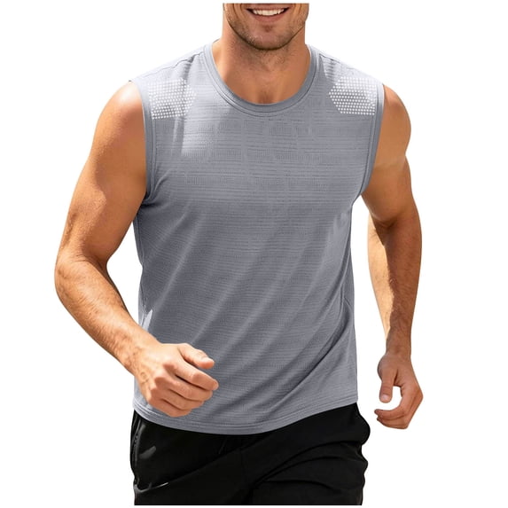 Big & Tall Men's Muscle Tank Tops Athletic Workout Sleeveless Shirts ...