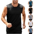 Big & Tall Men's Muscle Tank Tops Athletic Workout Sleeveless Shirts ...