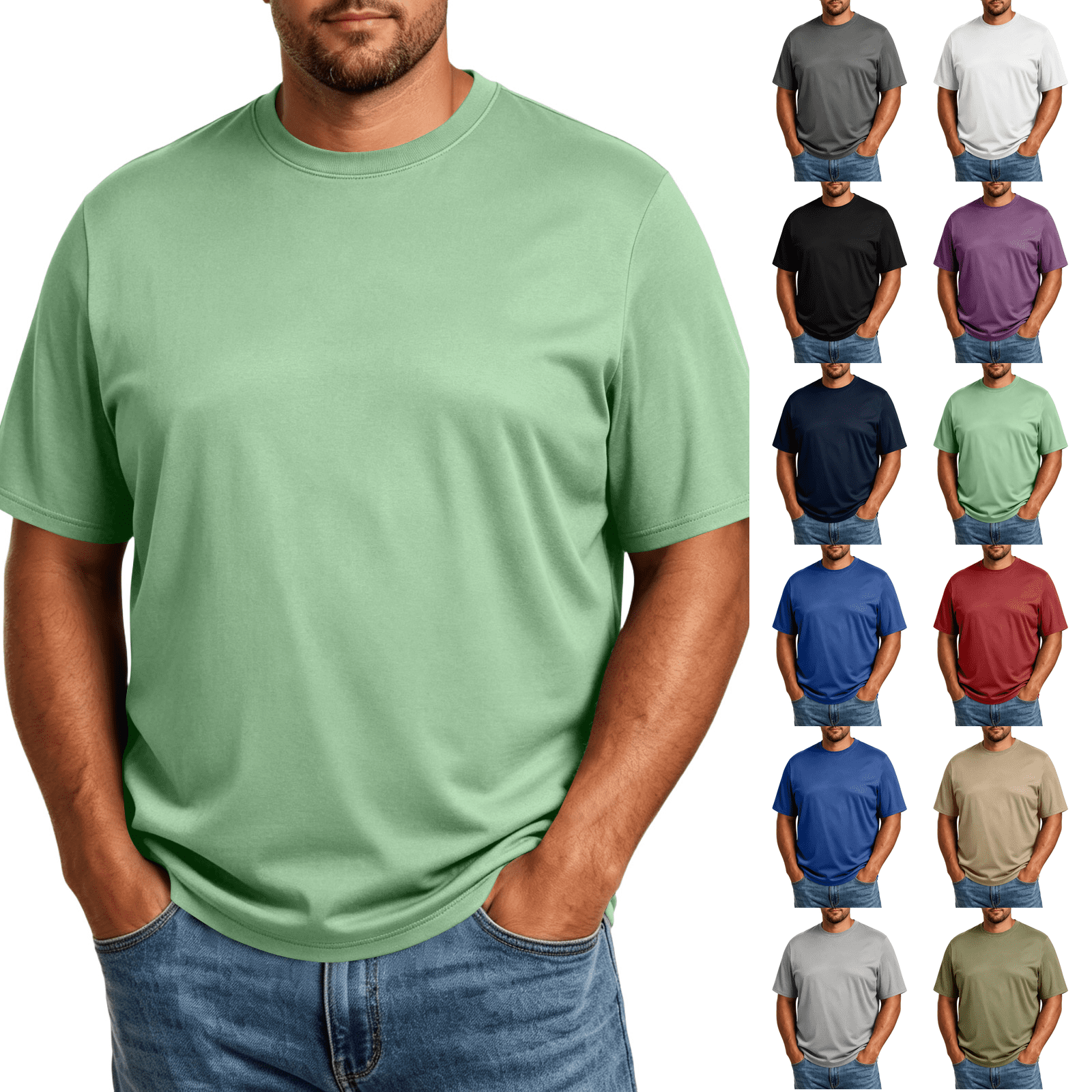 Big & Tall Men's Polo Shirts Quick Dry Performance Short Sleeve ...