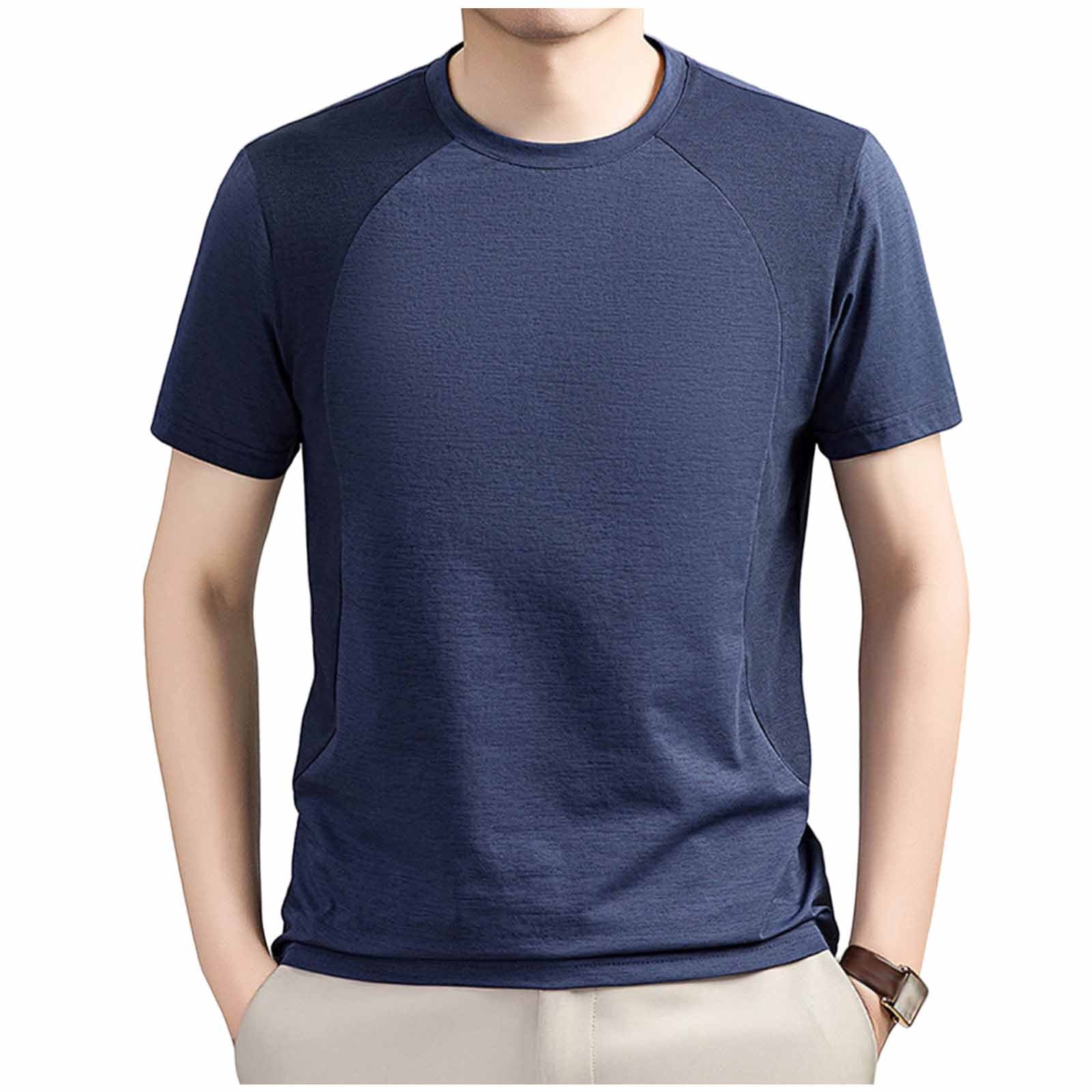 Big & Tall Men's Short Sleeve Athletic T-Shirts Crew Neck Heathered ...