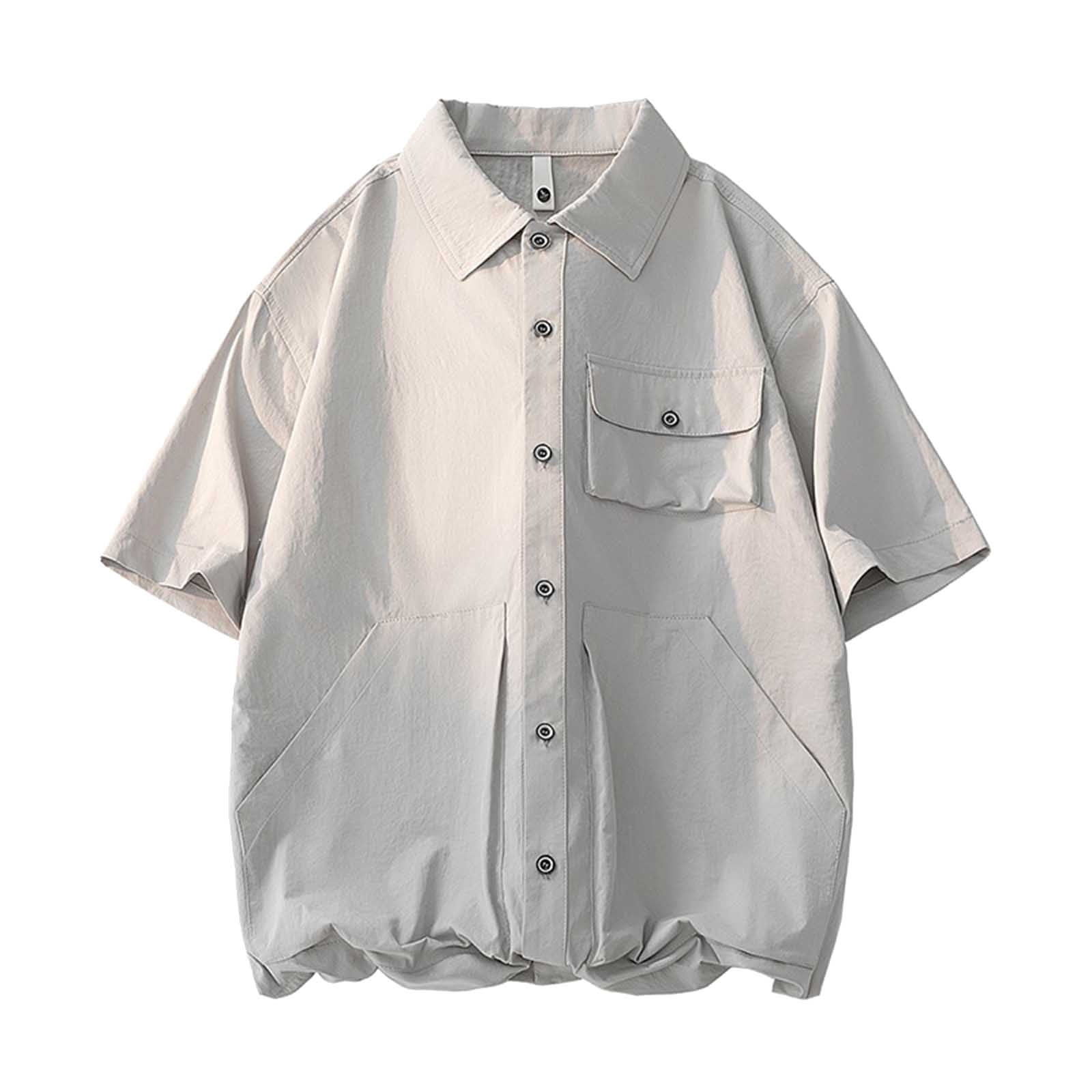 Big & Tall Men's Short Sleeve Button Down Shirts Casual Workwear ...