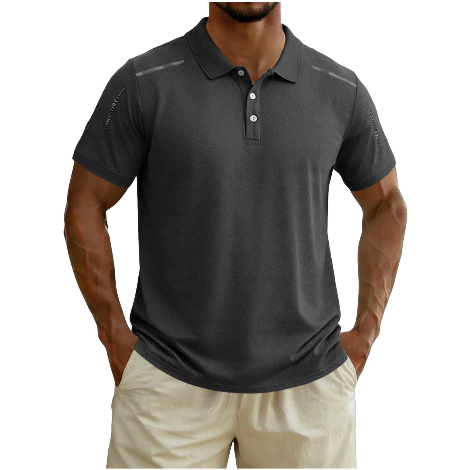Big & Tall Men's Short Sleeve Golf Shirts Muscle Fit Performance ...