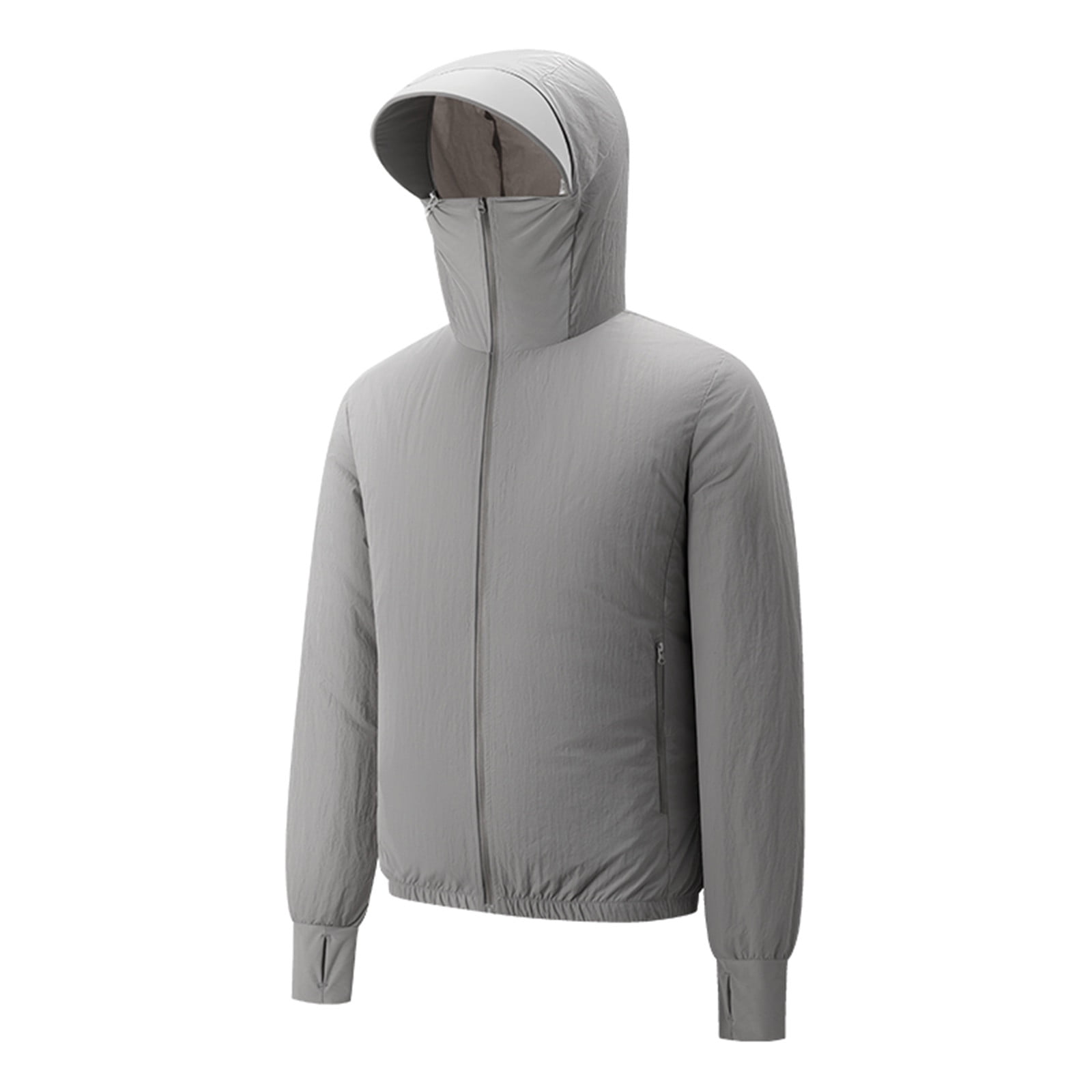 Big & Tall Men's USB Cooling Fan UPF 50+ Hoodie Sun Protection Built-in ...